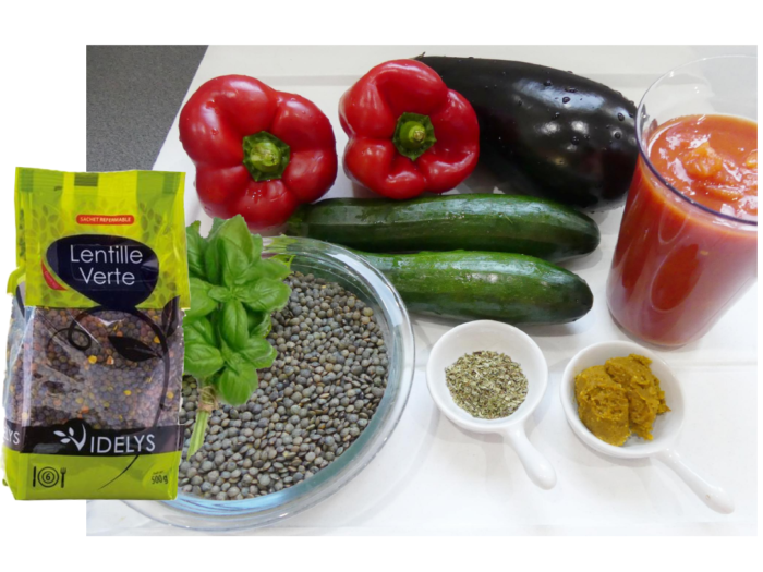 Ratatouille aux lentilles vertes - ASSEMAN DEPREZ